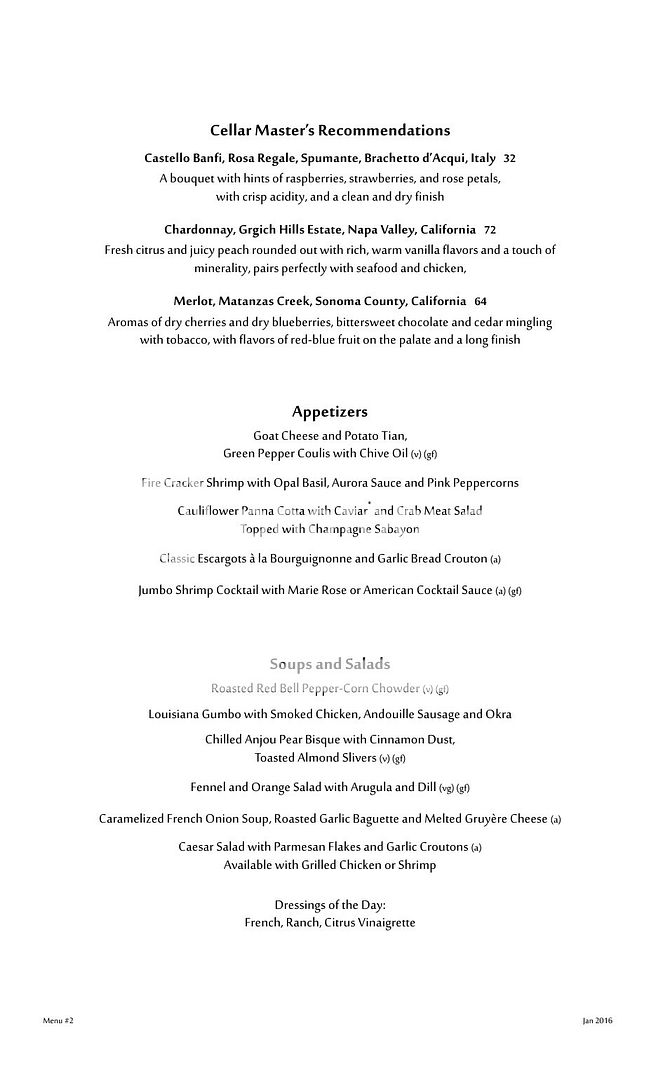 Azamara Discoveries Restaurant Menus (January 2016) - Azamara - Cruise ...