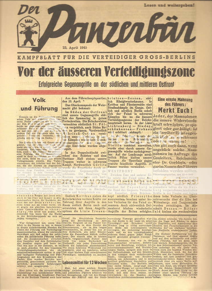 Issues of Panzerbär - Axis History Forum