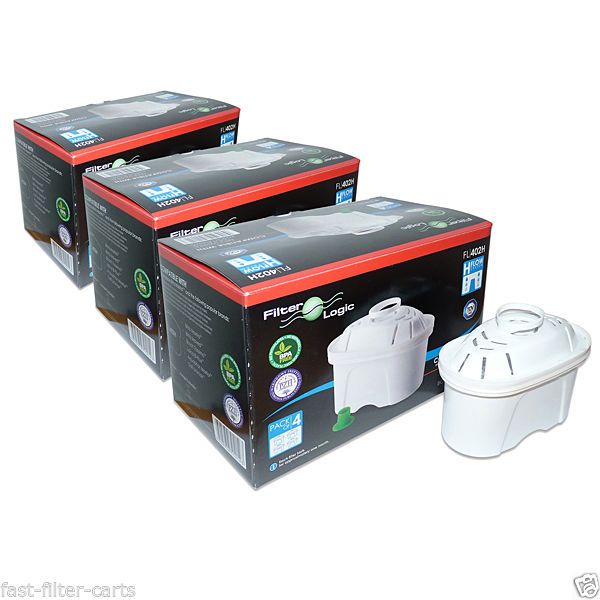 12 x Filterlogic FL-402H Universal Water Filters compatible with Brita ...